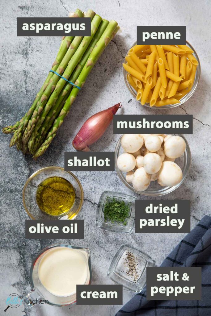 Creamy Mushroom Asparagus Pasta | Billi's Kitchen