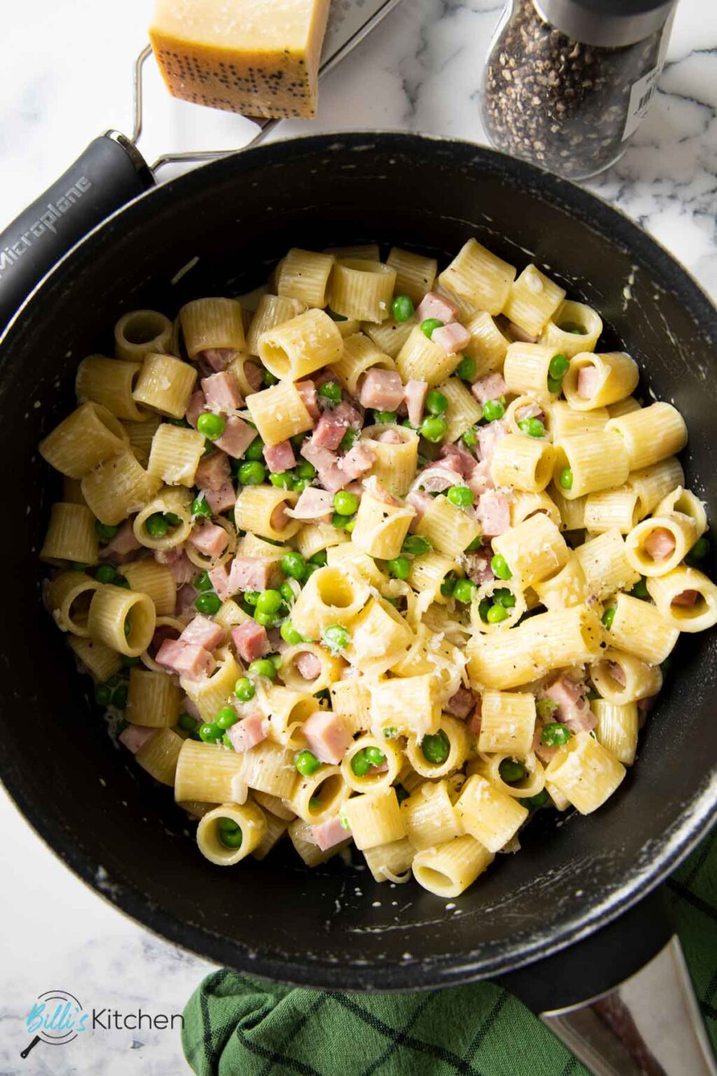 Pasta with Ham and Peas | Billi's Kitchen