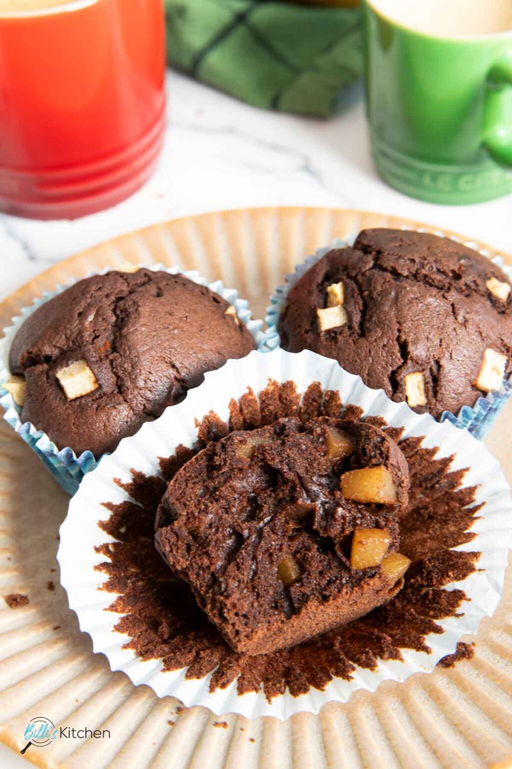 Chocolate Pear Muffins | Billi's Kitchen